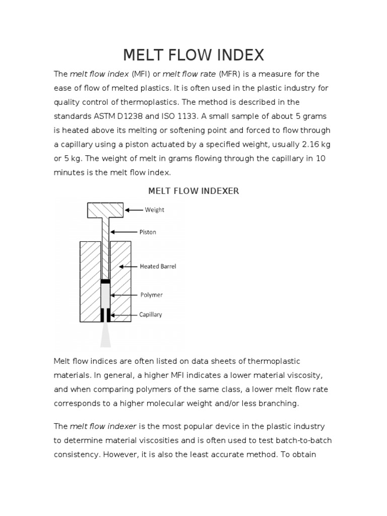 Melt Flow Index | PDF