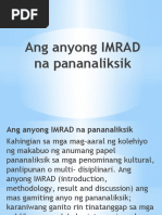 Imrad-Format - Pagbasa at Pagsusuri | PDF