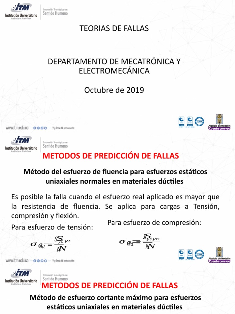 Diapositivas de Teoria de Fallas | PDF | Estrés (Mecánica) | Fatiga (material)
