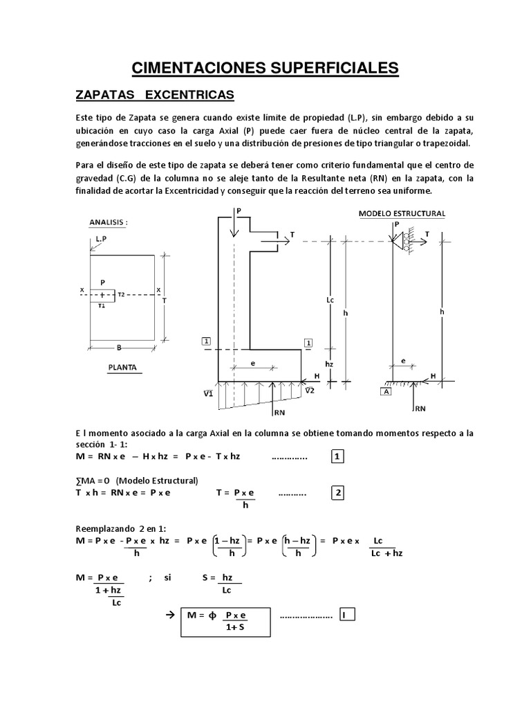 Diseño de Zapatas Excentricas | PDF