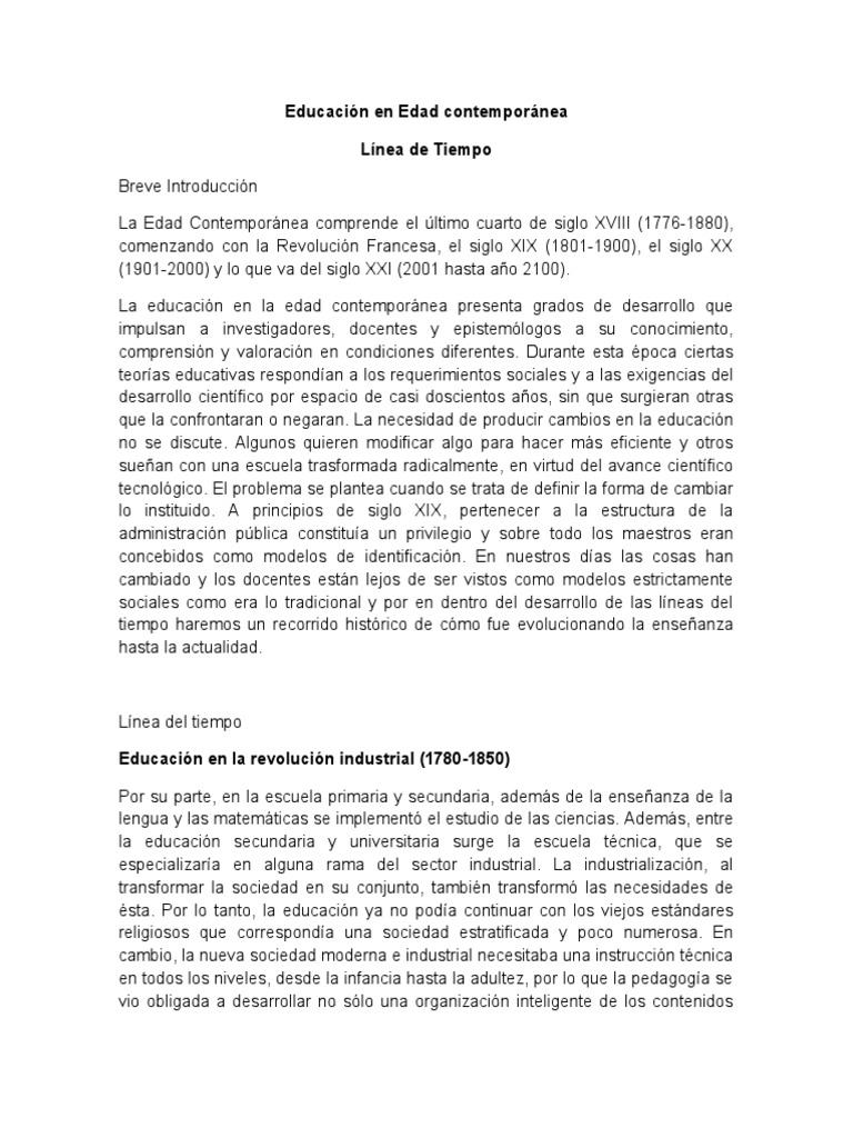 Educación en Edad Contemporánea | PDF | nazismo | Alemania nazi