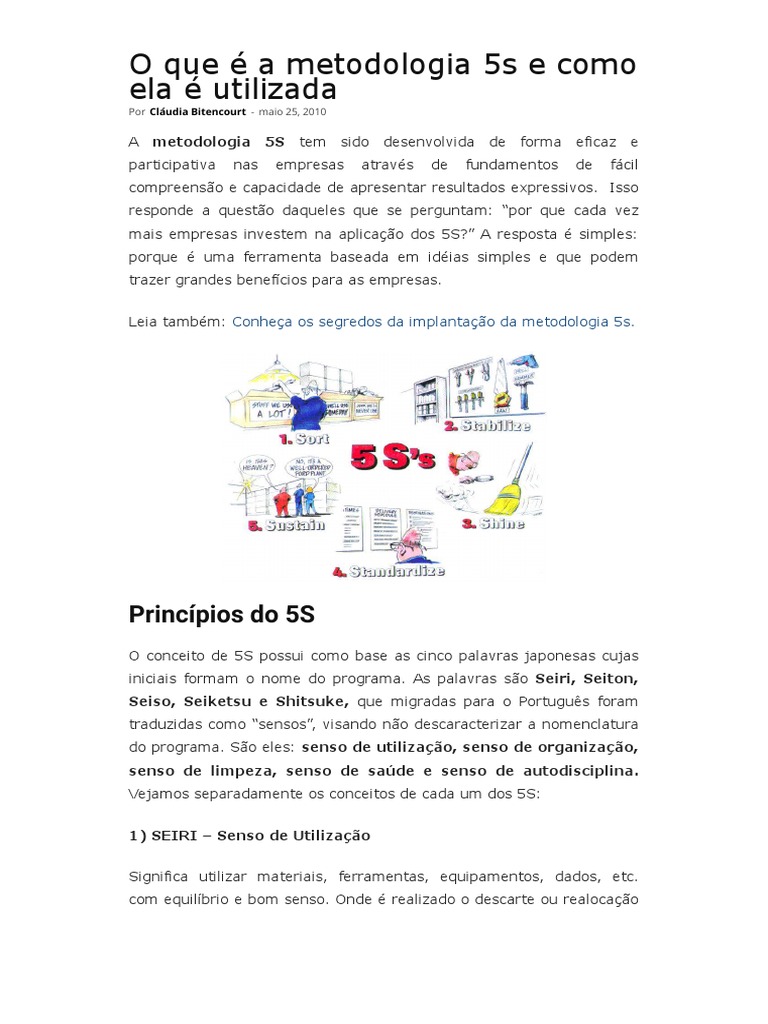 O Que É A Metodologia 5s e Como Ela É Utilizada - Sobre Administração ...