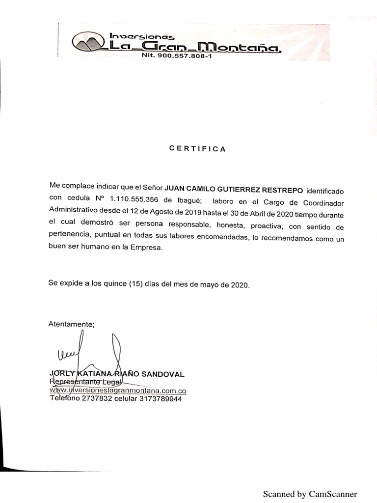 Referencia Laboral | PDF