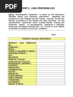 Case Taking Format | PDF | Homeopathy | Taste