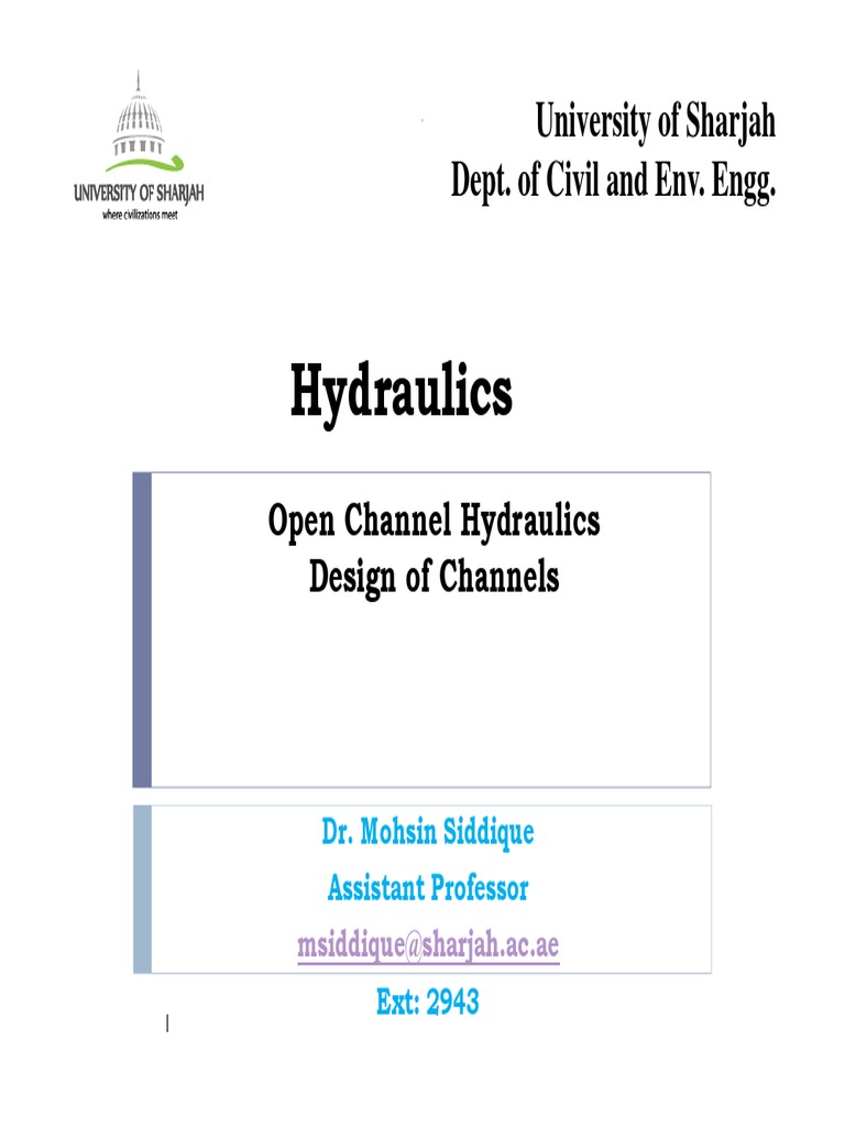 Open Channel Design PDF | PDF | Physics | Applied And Interdisciplinary ...