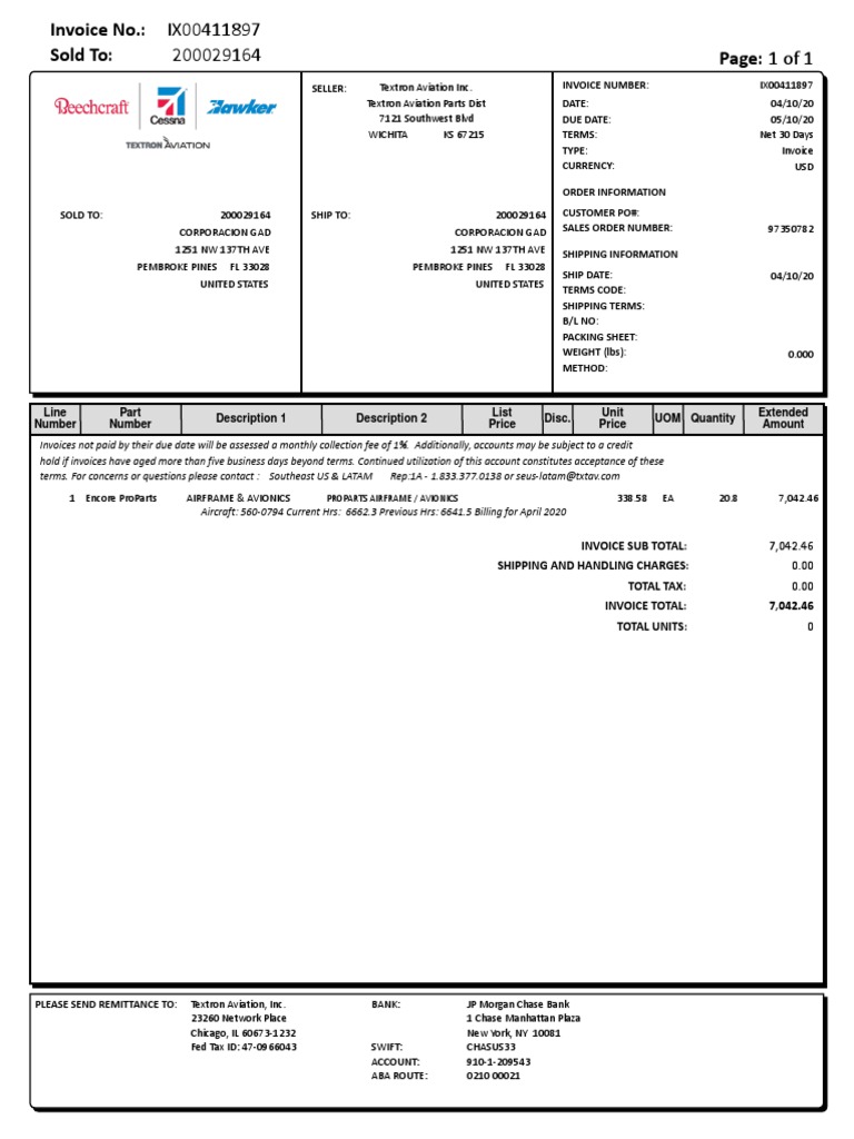 Line Number Description 1 Quantity Number Unit Price List Price UOM ...