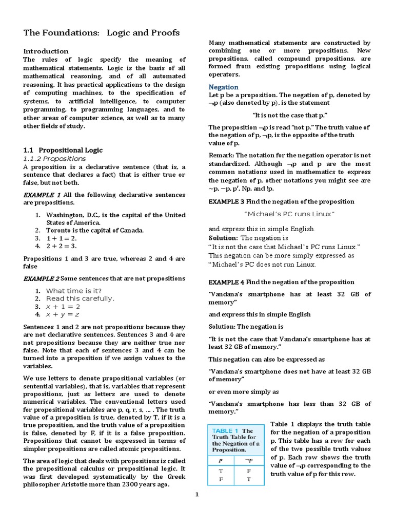 The Foundations: Logic and Proofs | Download Free PDF | If And Only If ...