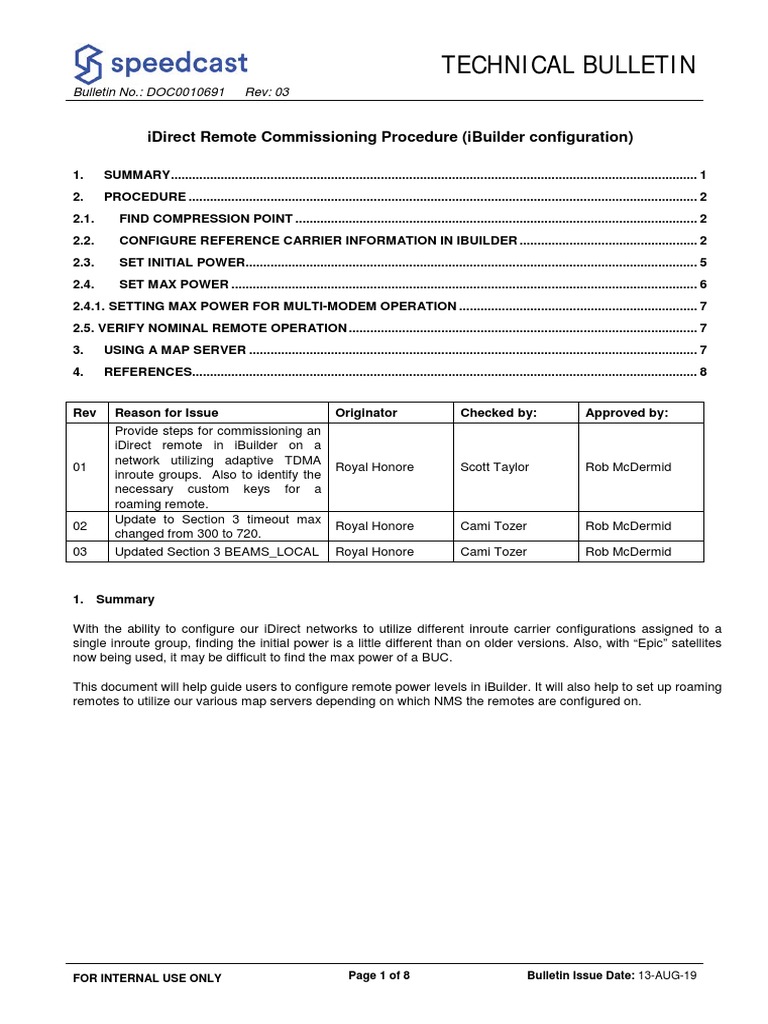 DOC0010691 - Idirect Remote Commissioning Procedure | PDF | Modem ...