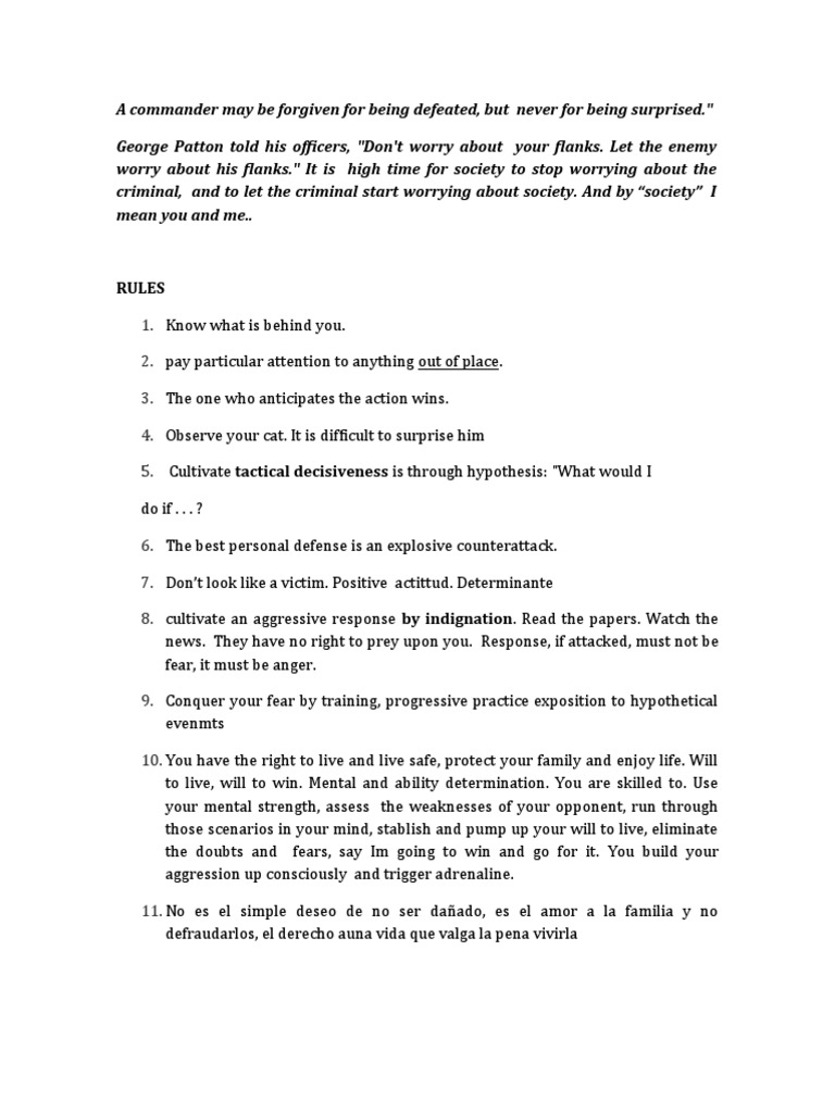 Rules of Self Defense | PDF | Violence | Crime Thriller