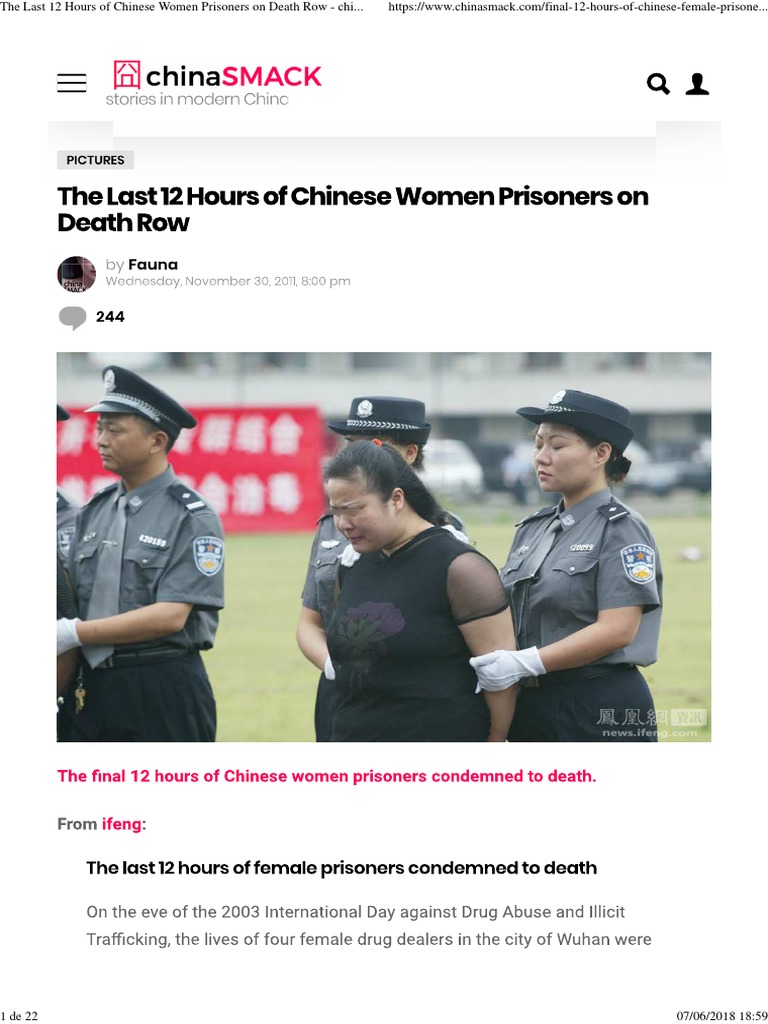 The Last 12 Hours of Chinese Women Prisoners On Death Row - chinaSMACK ...