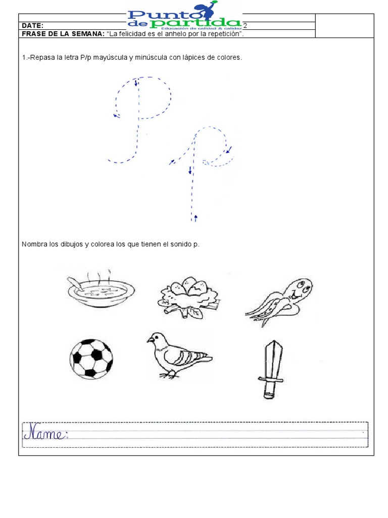Tarea Letra P | PDF