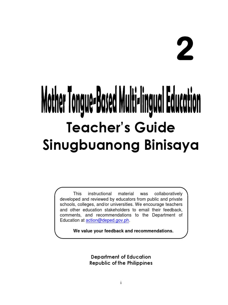 Teaching Guide MTB Mle Grade2 PDF | PDF | Reading Comprehension | Poetry