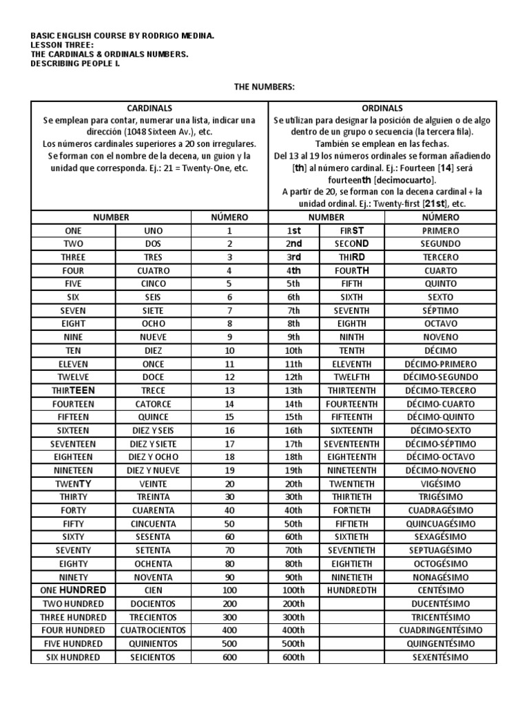Basic English Course-Lesson Three | PDF | Enseñanza de matemática