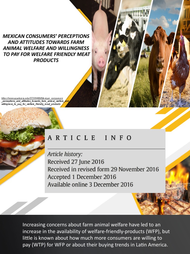 Mexican Consumers' Perceptions and Attitudes Towards Farm Animal ...