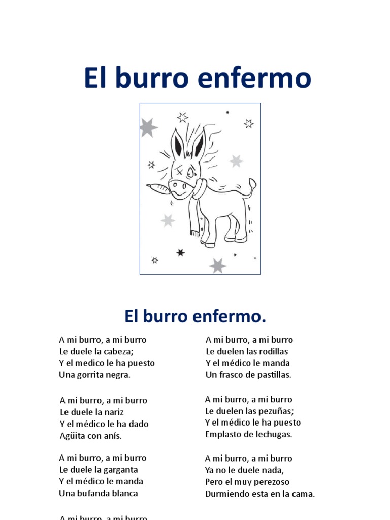 El Burro Enfermo 2°B | PDF | Salud y bienestar