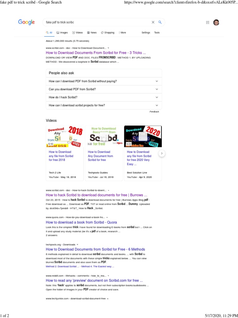 Fake PDF To Trick Scribd - Google Search | Download Free PDF | Scribd ...