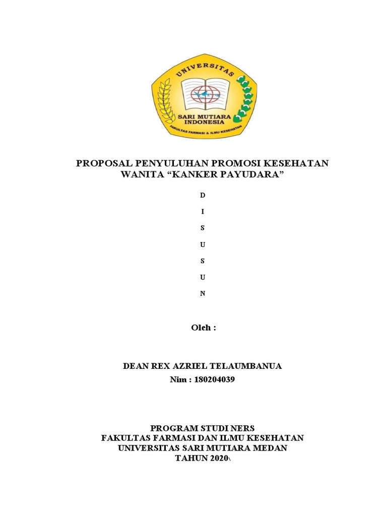 Proposal Penyuluhan Promosi Kesehatan Wanita Kanker Payudara | PDF | Sains & Matematika