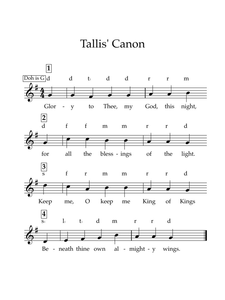 Tallis' Canon - Full Score | PDF