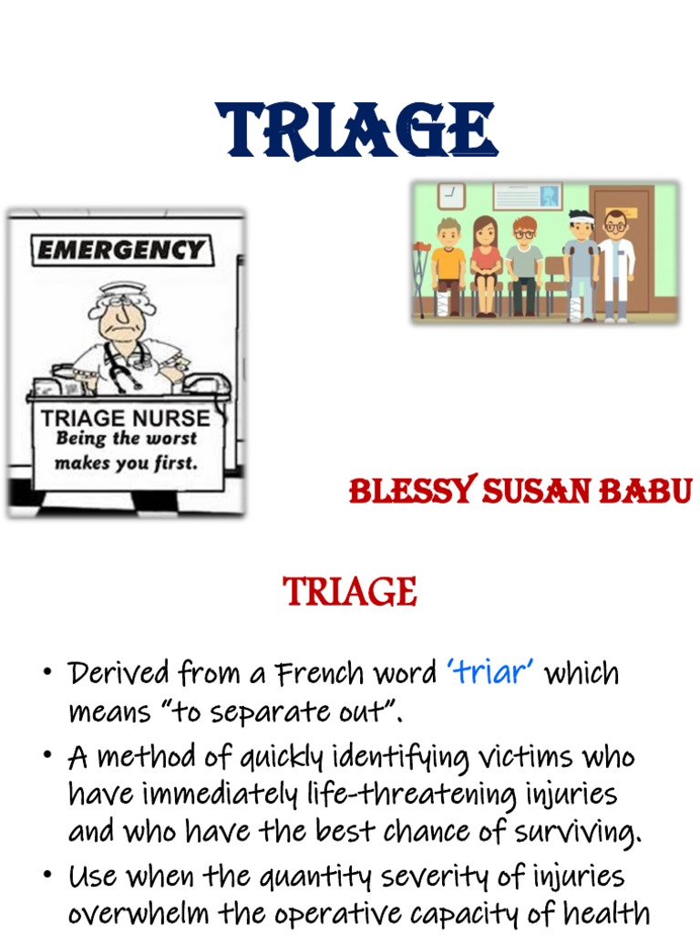 TRIAGE | PDF | Emergency Department | Medical Emergencies