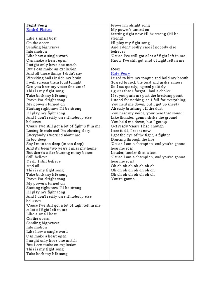 Fight Song | PDF