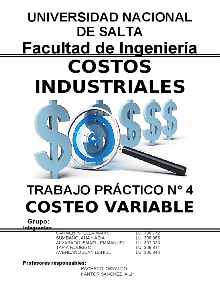 TP5 Costos 2020 | PDF | Precios | Mercado (economía)