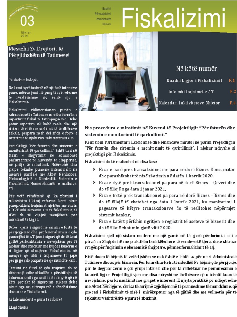 Fiskalizimi Nr.3 - Buletin Informativ I AT | PDF