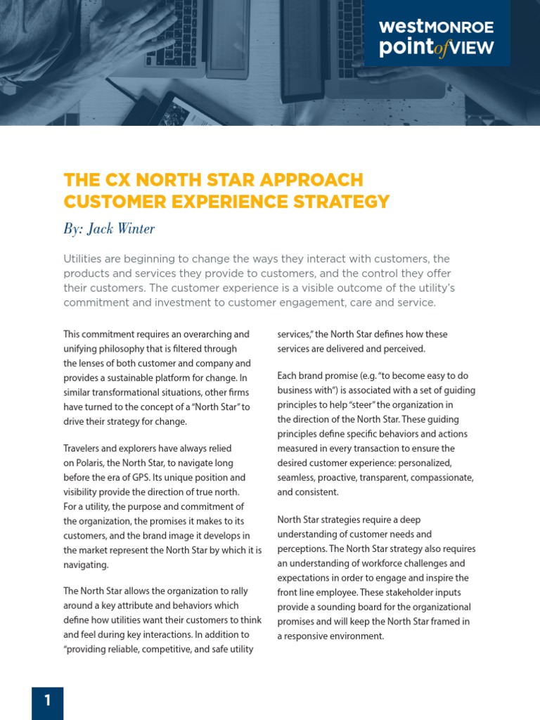 Point: The CX North Star Approach Customer Experience Strategy | PDF ...