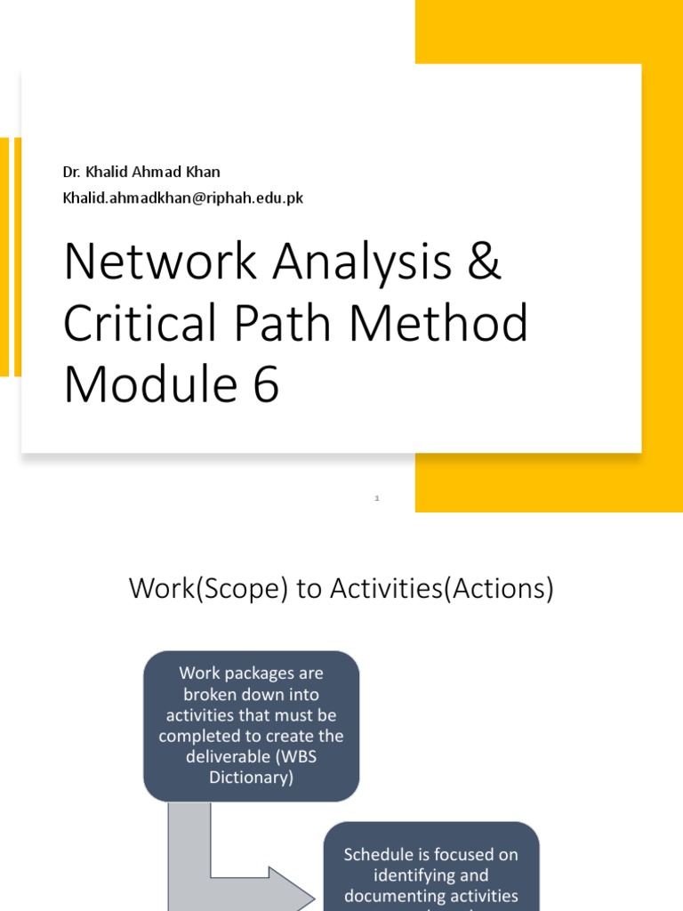 Module 6 - Network and CPM | PDF | Applied Mathematics | Systems Science