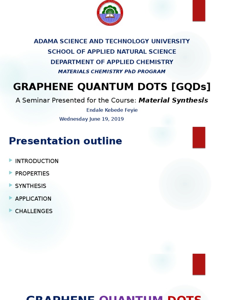 Graphene Quantum Dots (GQDS) | PDF | Graphene | Carbon