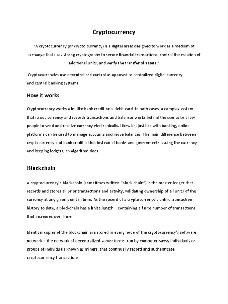 Crypto Currency | PDF