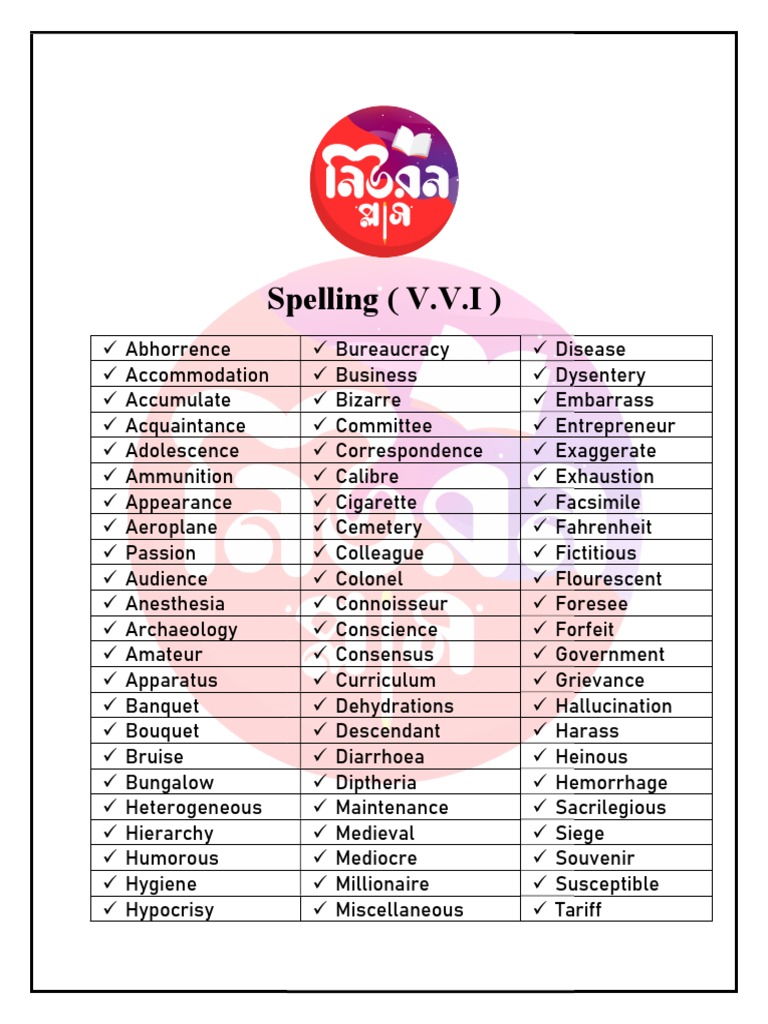 Spelling Spelling (V.V.I) | PDF | Young Adult