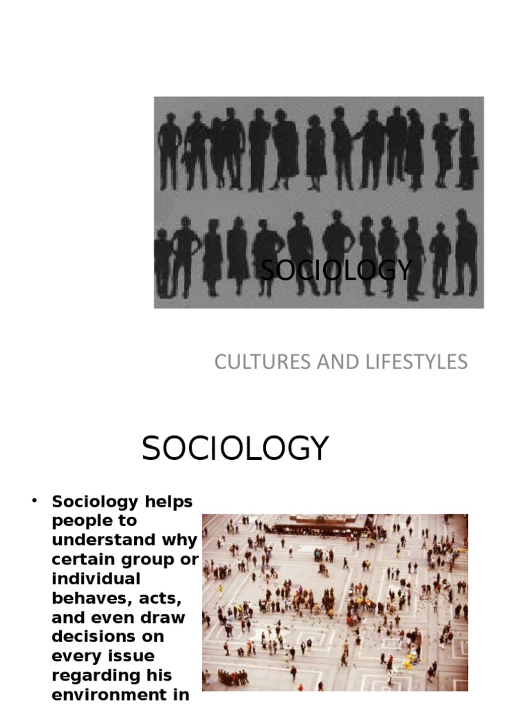 Sociology: Cultures and Lifestyles | PDF