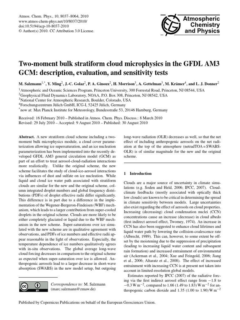 Acp 10 8037 2010 | PDF | Nucleation | General Circulation Model