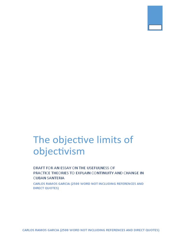 Carlos Garcia - The Objective Limits of Objectivism | PDF | Positivism ...