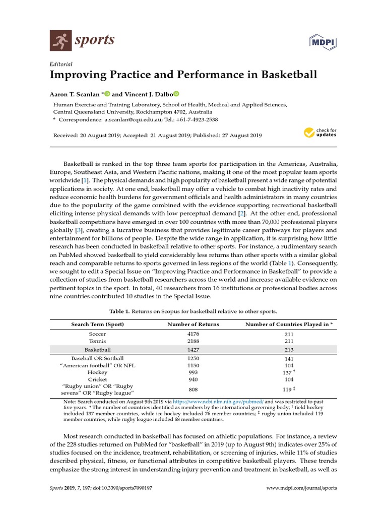 Sports: Improving Practice and Performance in Basketball | PDF | Sports ...
