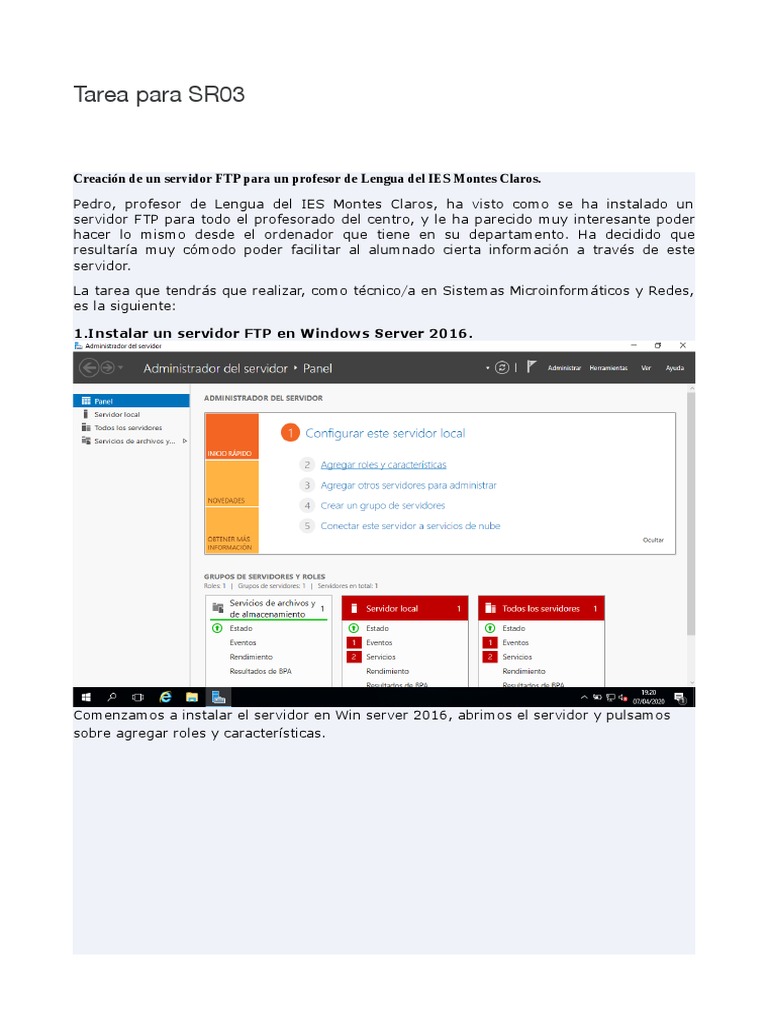 Rey Barrientos Julio SR03 Tarea | PDF | Protocolo de transferencia de archivos | Comunicación ...