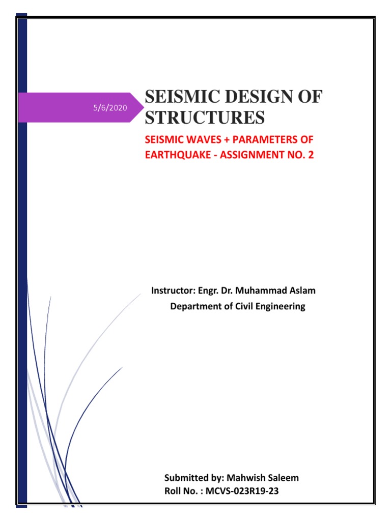 Seismic Design of Structures | PDF | Earthquakes | Moment Magnitude Scale