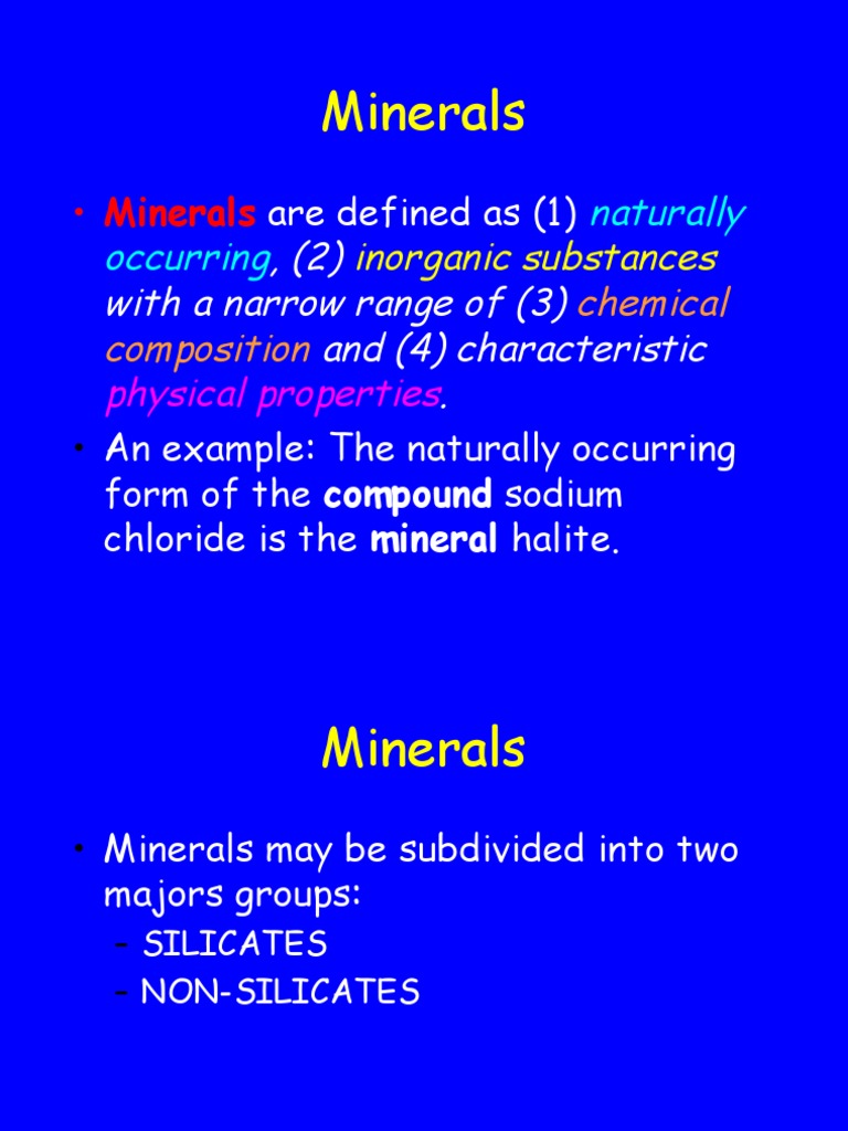 Minerals: Naturally Occurring | PDF | Minerals | Quartz