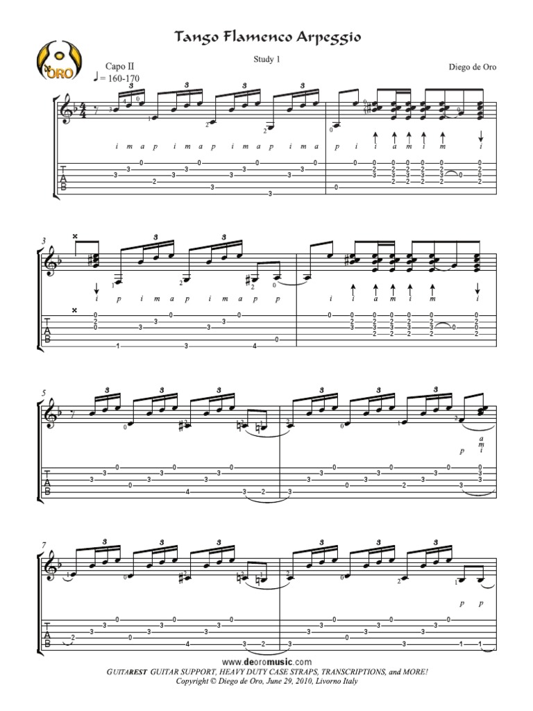 De Oro-Tango Arpeggio Study 1 PDF | PDF