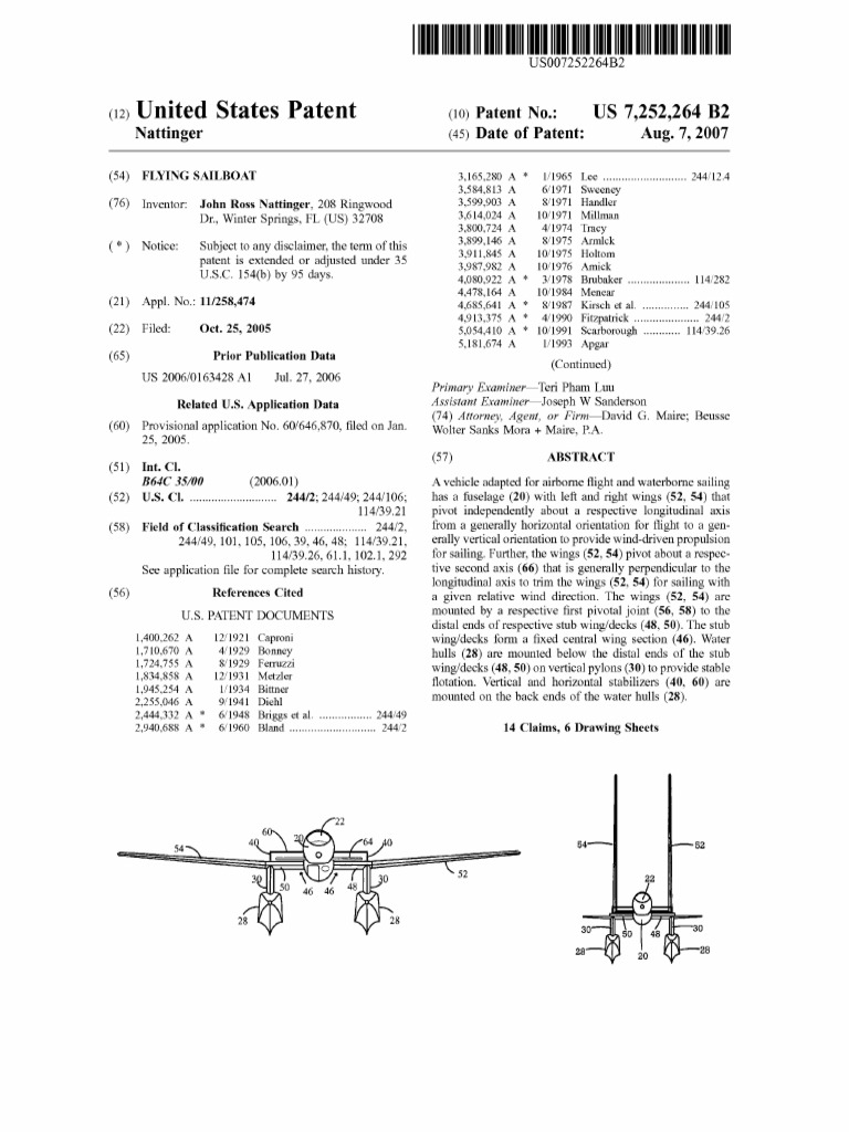 United States Patent (10) Patent No.: US 7,252,264 B2: Nattinger (45 ...