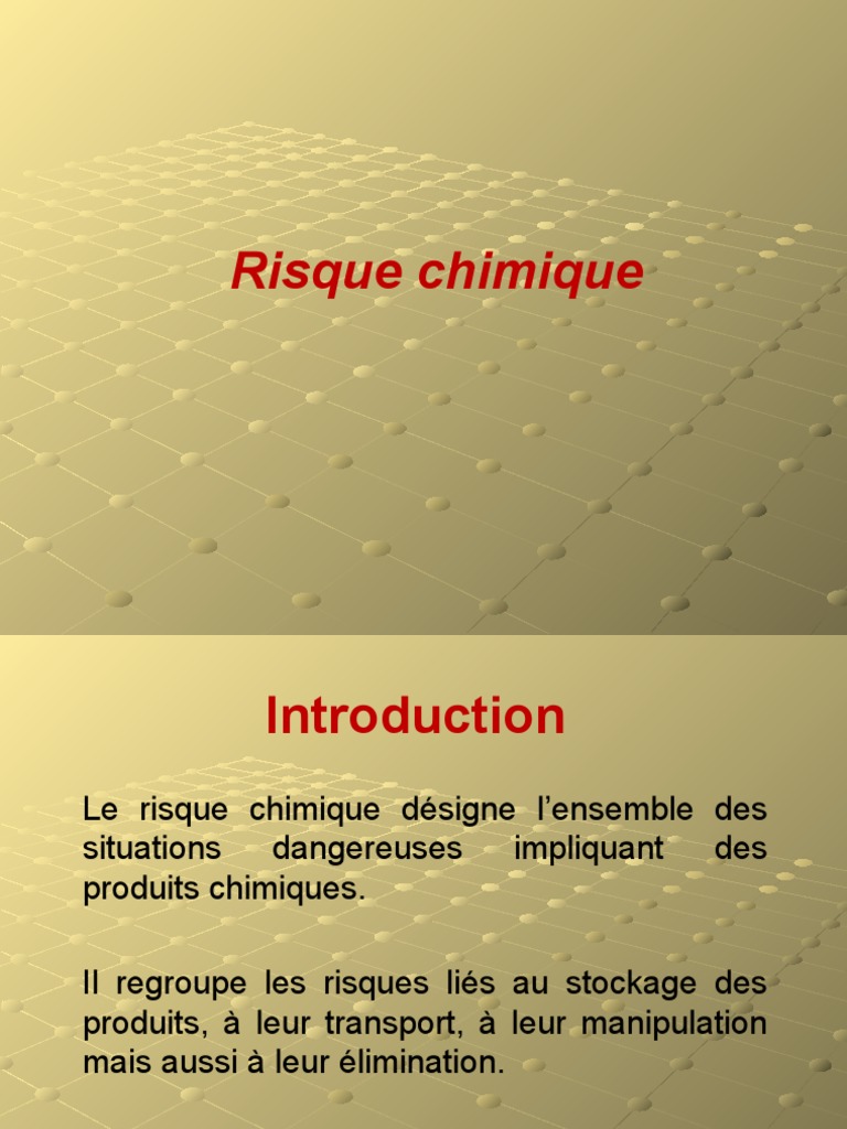 Cours 4 - Risque Chimique | PDF | Benzène | Hydroxyde de sodium