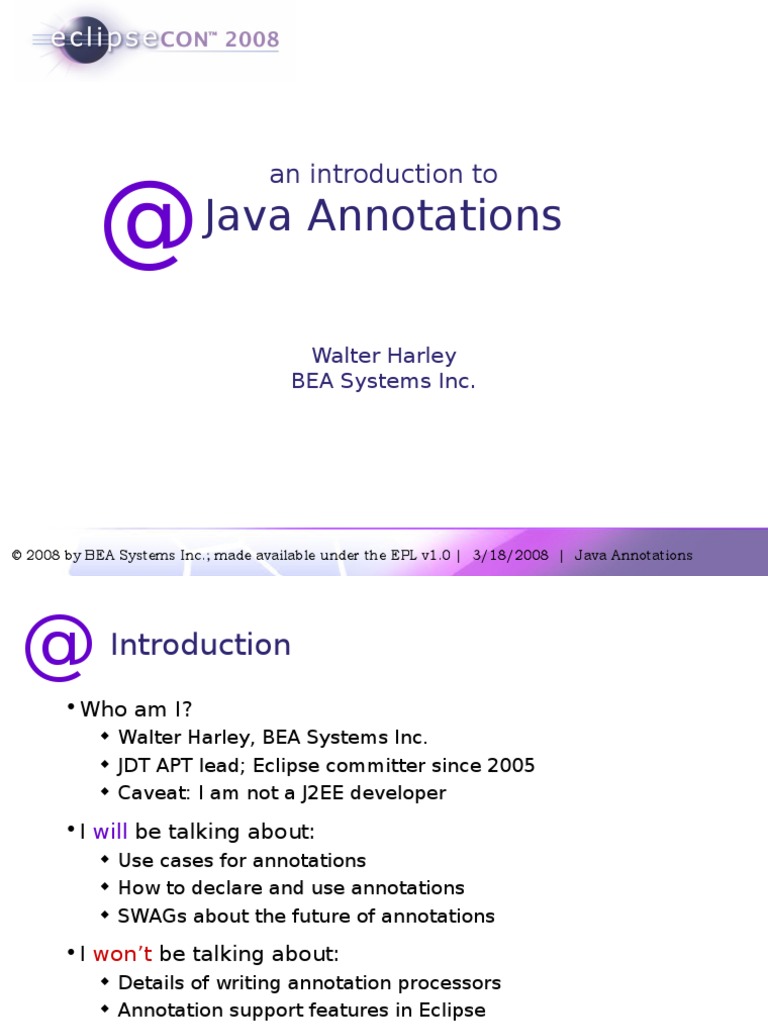Java Annotations: An Introduction To | PDF | Java (Programming Language ...