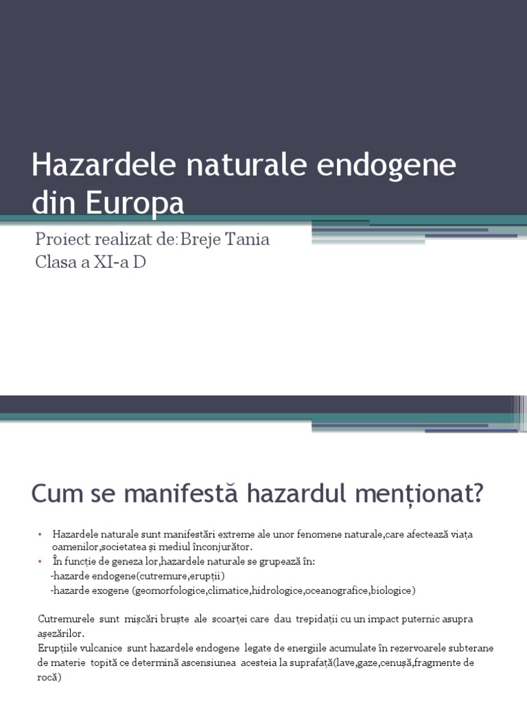 Hazardele Naturale Endogene Din Europa | PDF