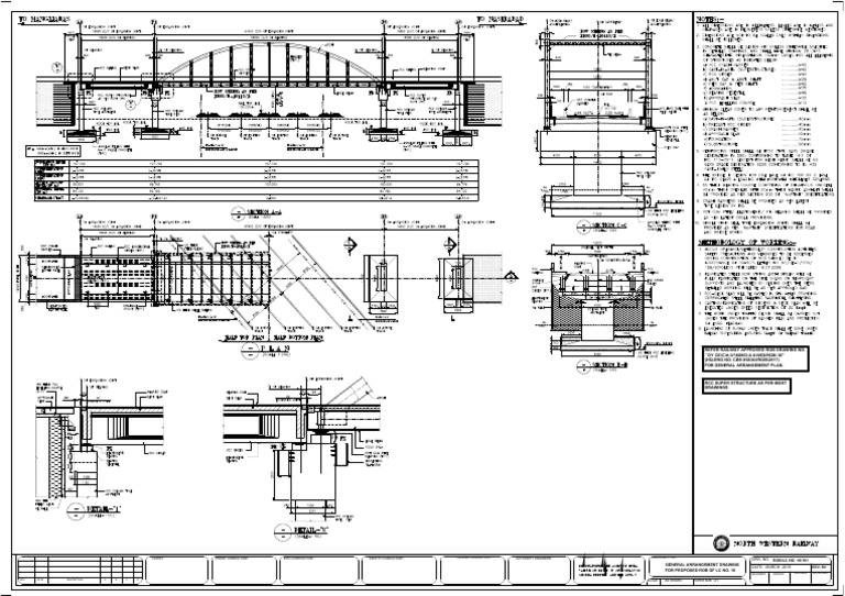 General Arrangement Drawing for Proposed Railway Over Bridge at Level ...