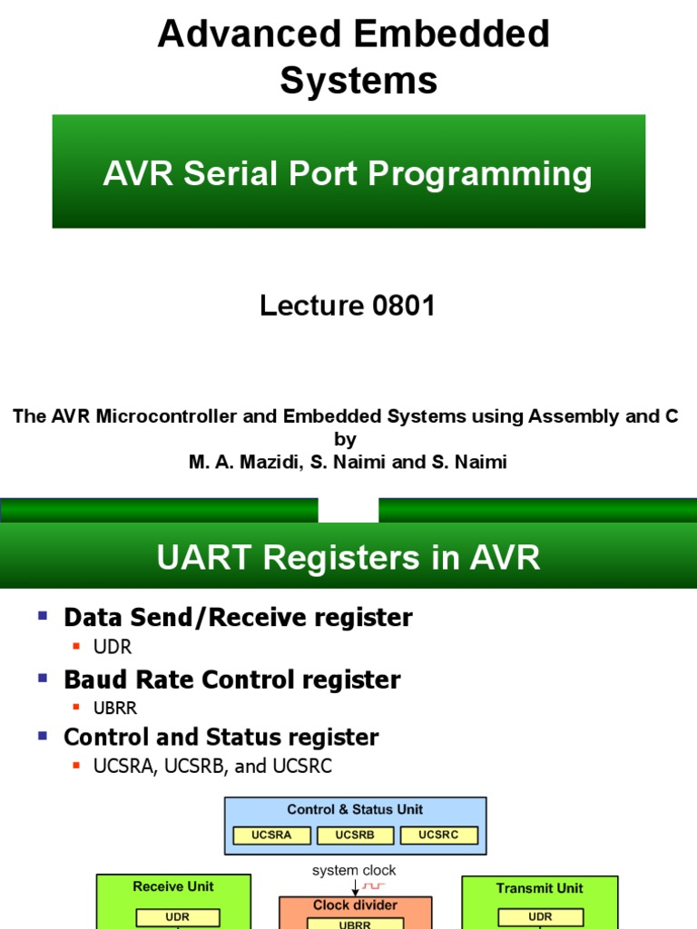 AVR Serial Port Programming | PDF | Computer Data | Media Technology