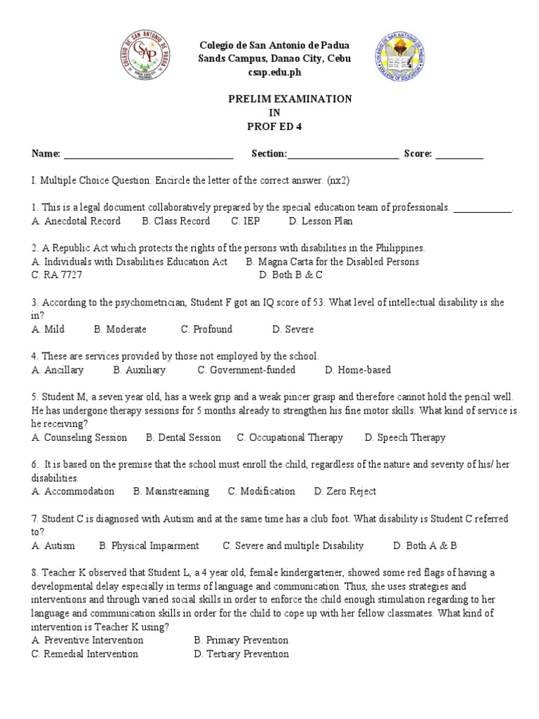 Profed4 Ay 2020-2021 | PDF | Intellectual Giftedness | Individualized ...