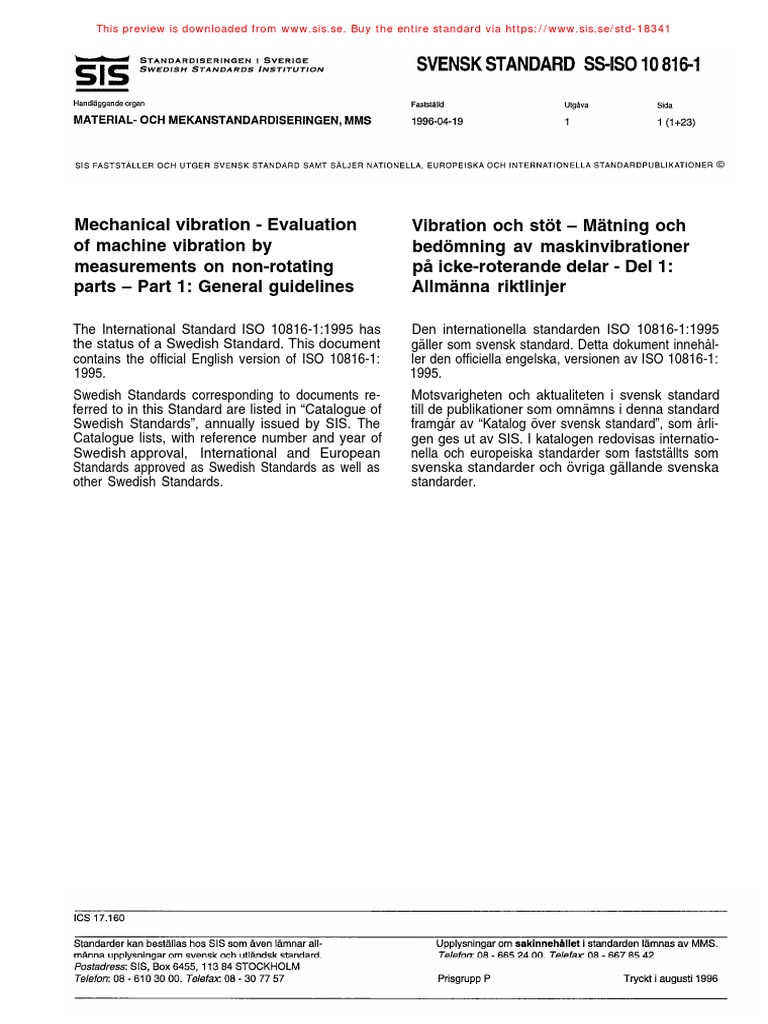 This Preview Is Downloaded From WWW - Sis.se. Buy The Entire Standard ...