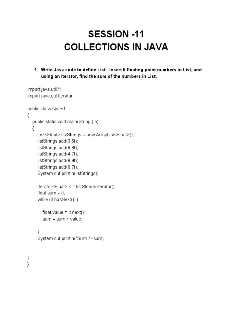 Collections Assignment | PDF | String (Computer Science) | Discrete Mathematics
