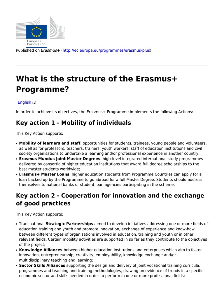 What Is The Structure of The Erasmus+ Programme?: Key Action 1 ...