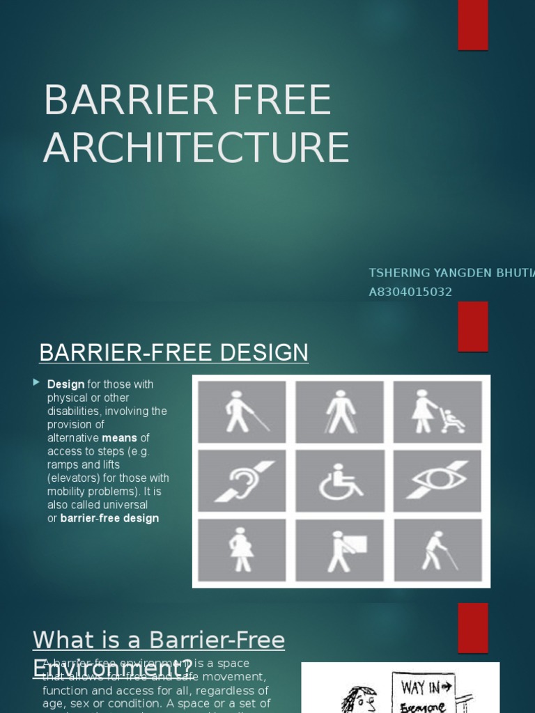 Barrier Free Architecture | PDF | Accessibility | Door